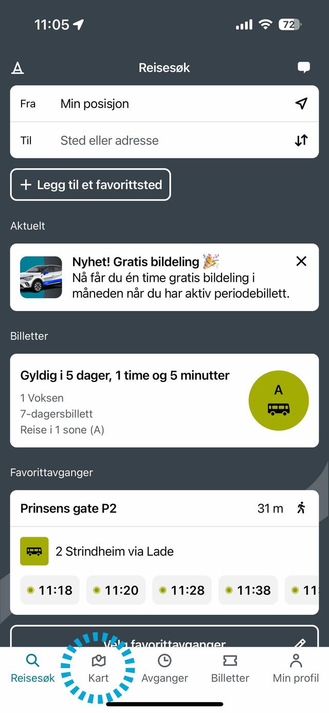 Få to timer bildeling i hele Trondheimsområdet - AtB
